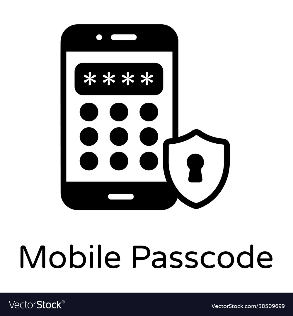 Mobile passcode Royalty Free Vector Image - VectorStock