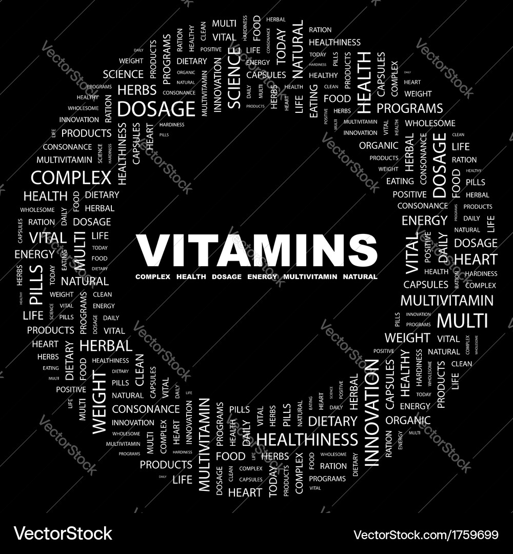 Vitamins Royalty Free Vector Image - VectorStock