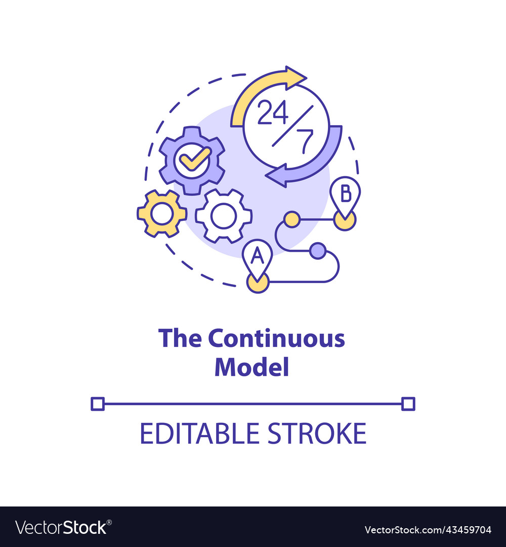 Continuous model concept icon Royalty Free Vector Image Continuous model concept icon Royalty Free Vector Image