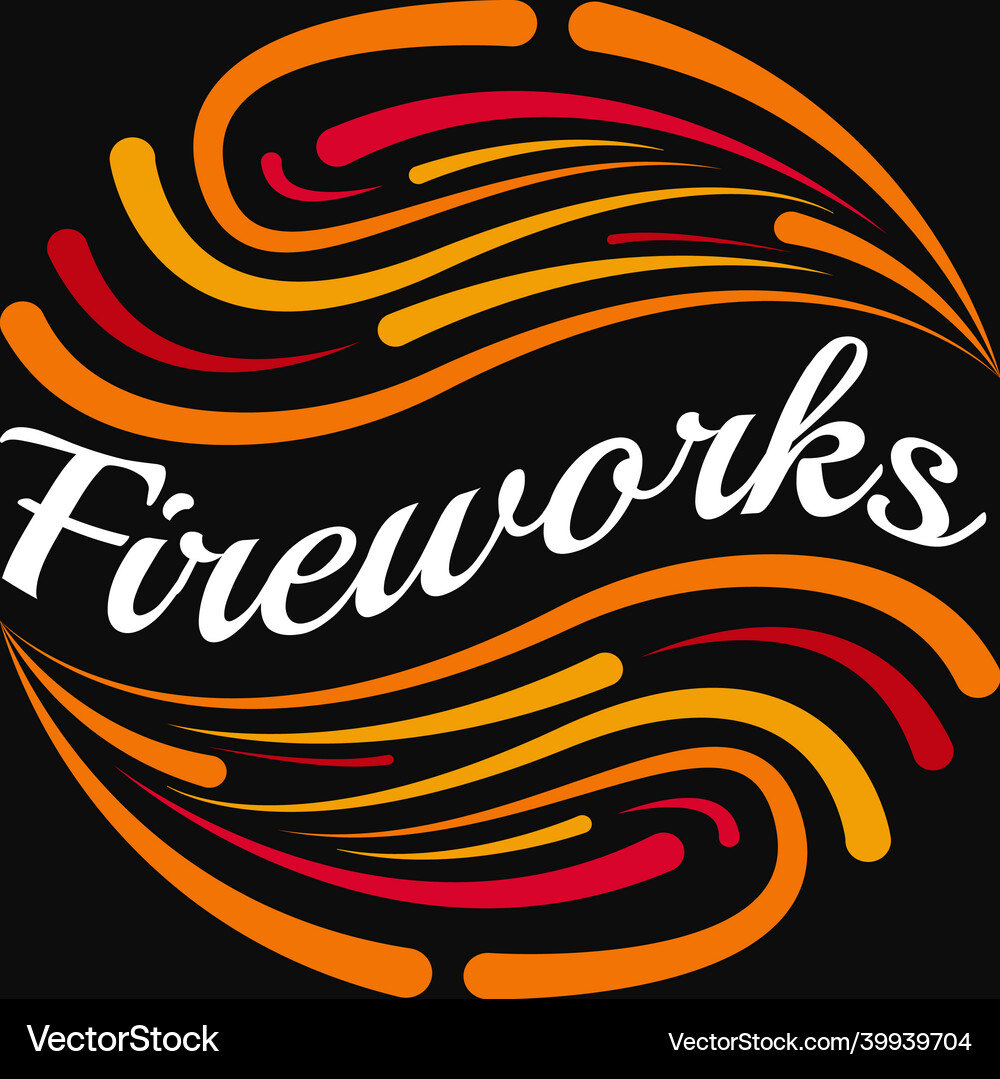 Fireworks rocket logo design with firecracker Vector Image