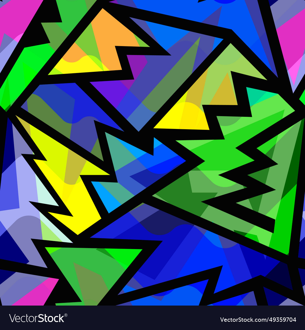 Graffiti geometric seamless pattern Royalty Free Vector Graffiti geometric seamless pattern Royalty Free Vector