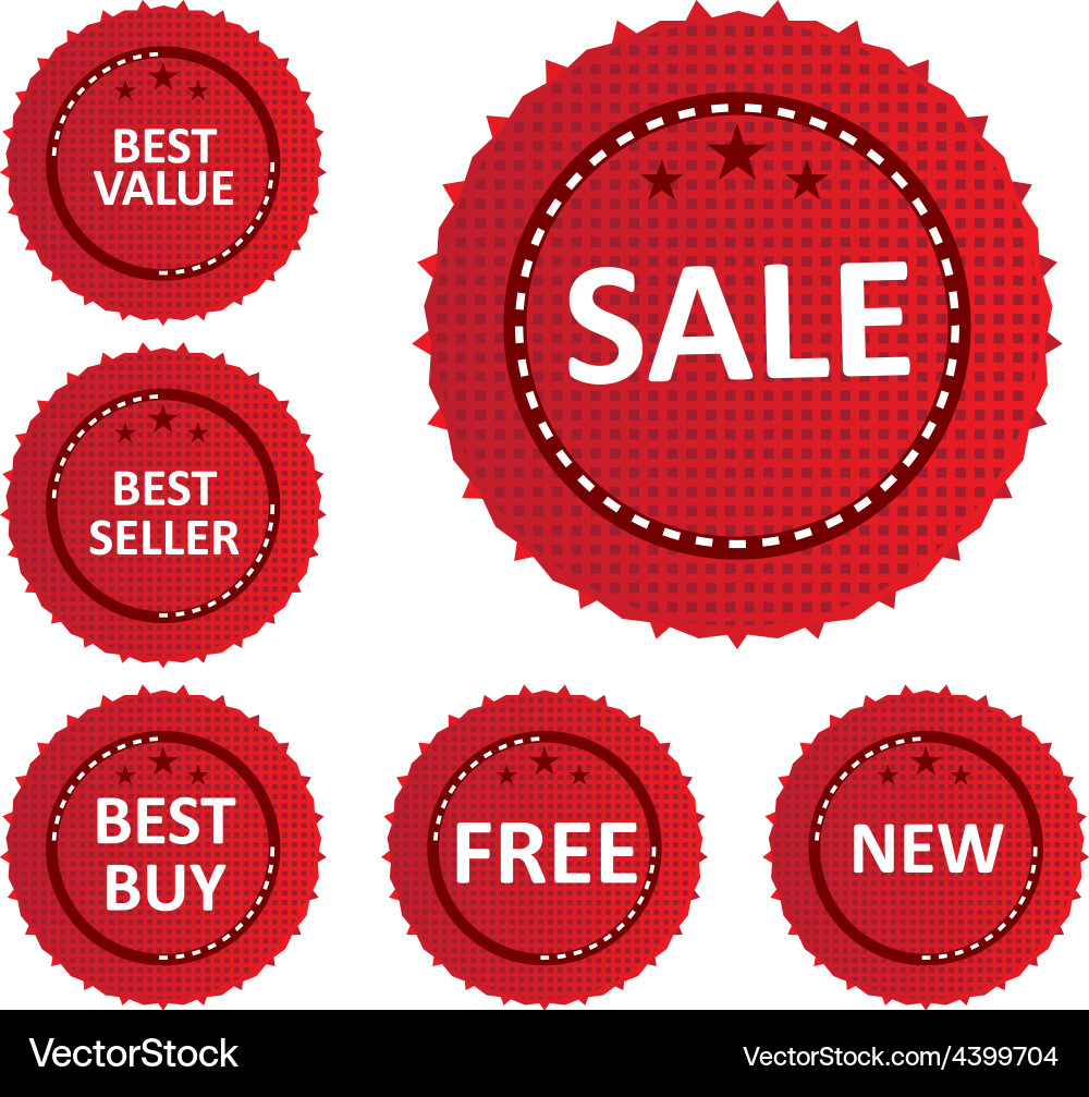 Sale tags Royalty Free Vector Image - VectorStock