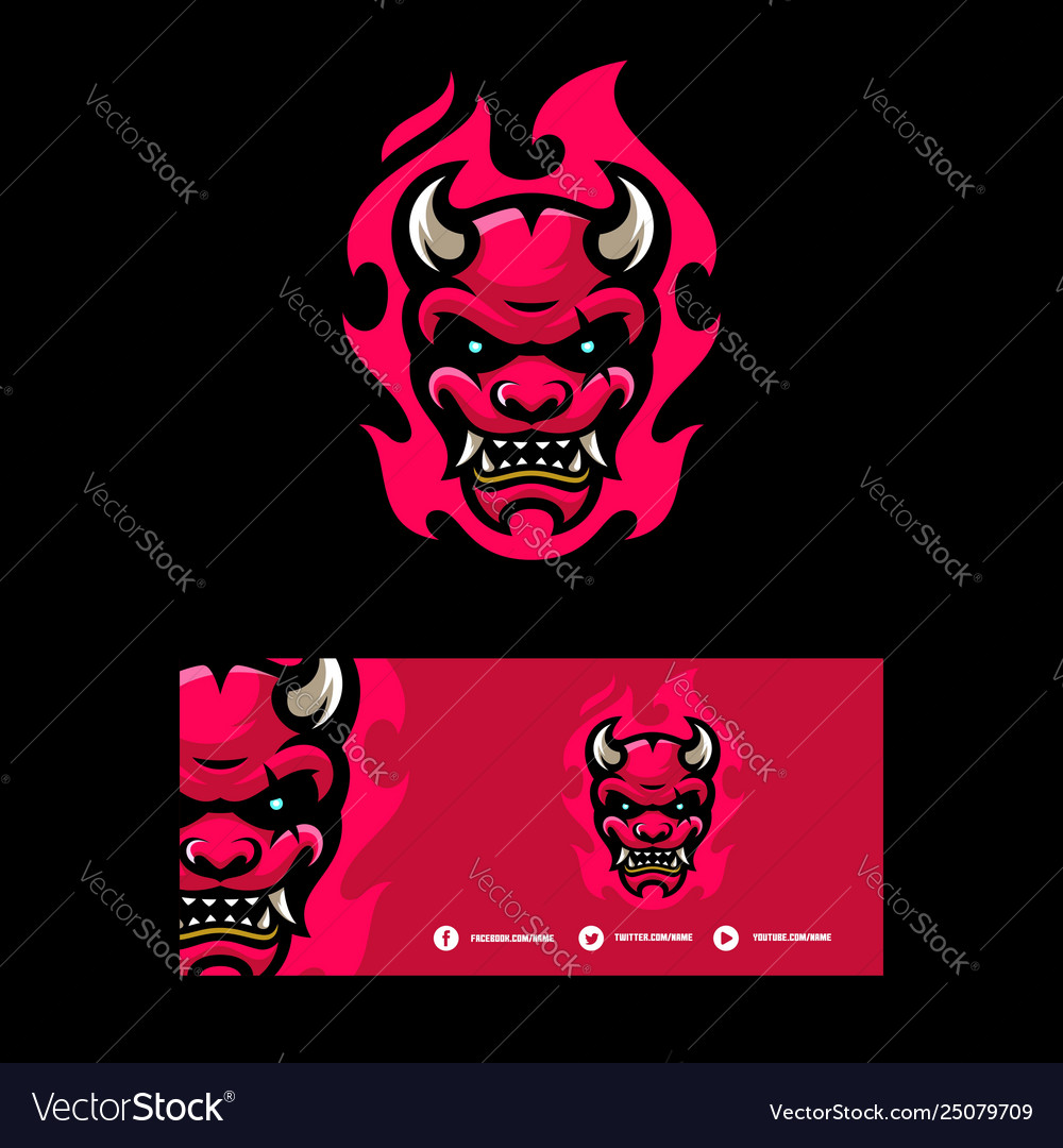 Devil concept template Royalty Free Vector Image