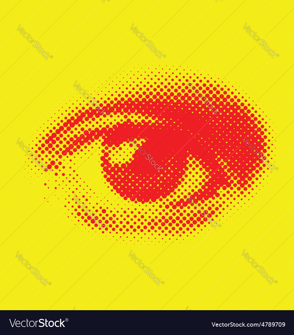 Halftone eye Royalty Free Vector Image - VectorStock