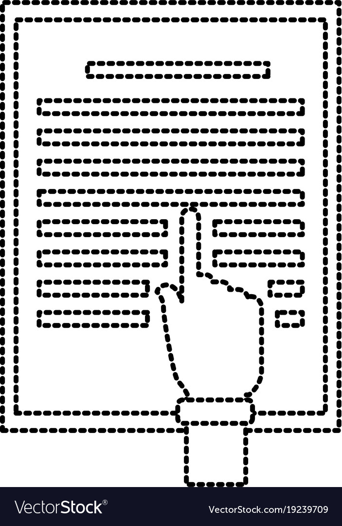 Hand pointing document Royalty Free Vector Image