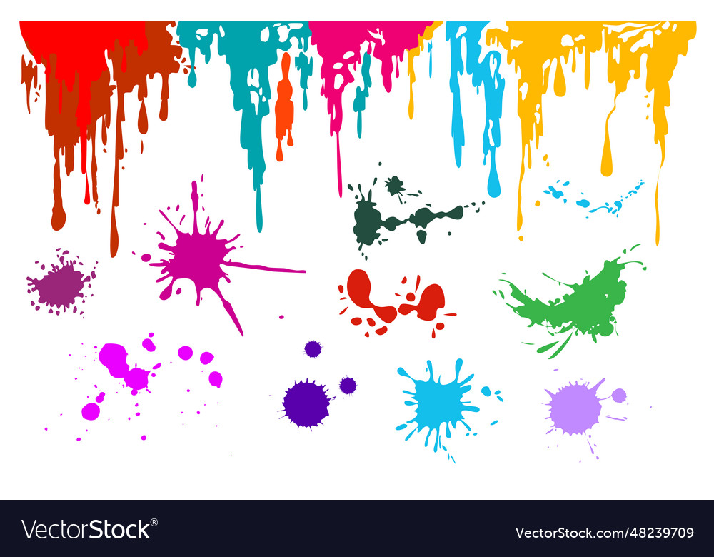 Ink splash set Royalty Free Vector Image - VectorStock