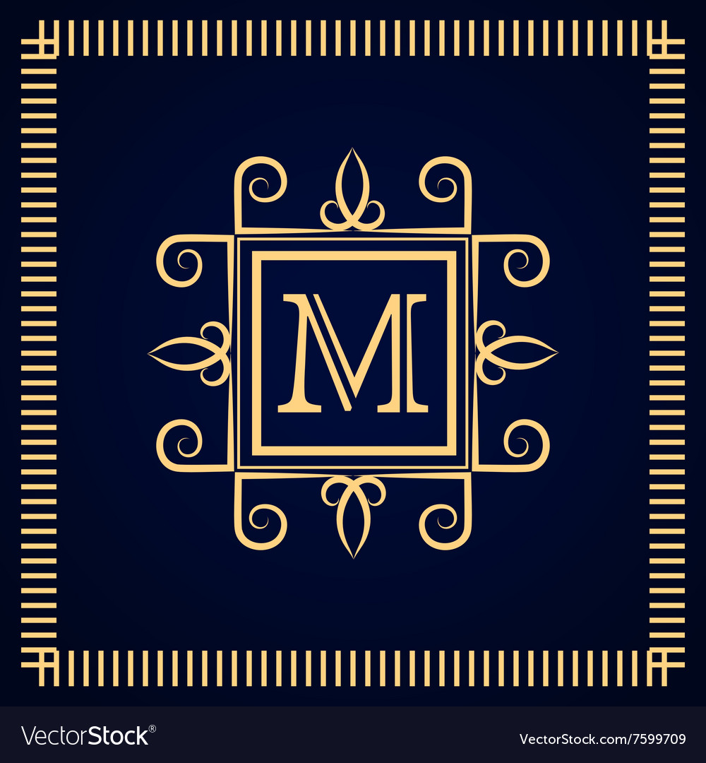 Monogram design elements graceful template Vector Image
