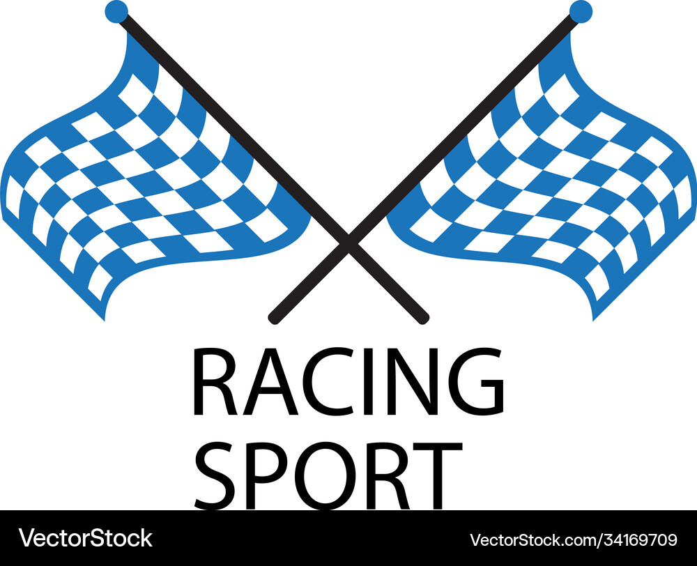 Race flag logo Royalty Free Vector Image - VectorStock
