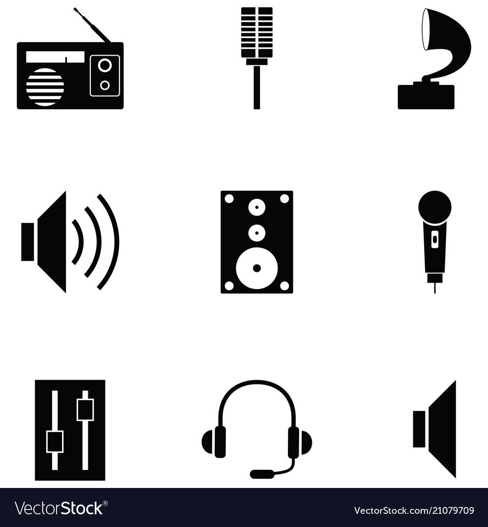 Speaker icon set Royalty Free Vector Image - VectorStock