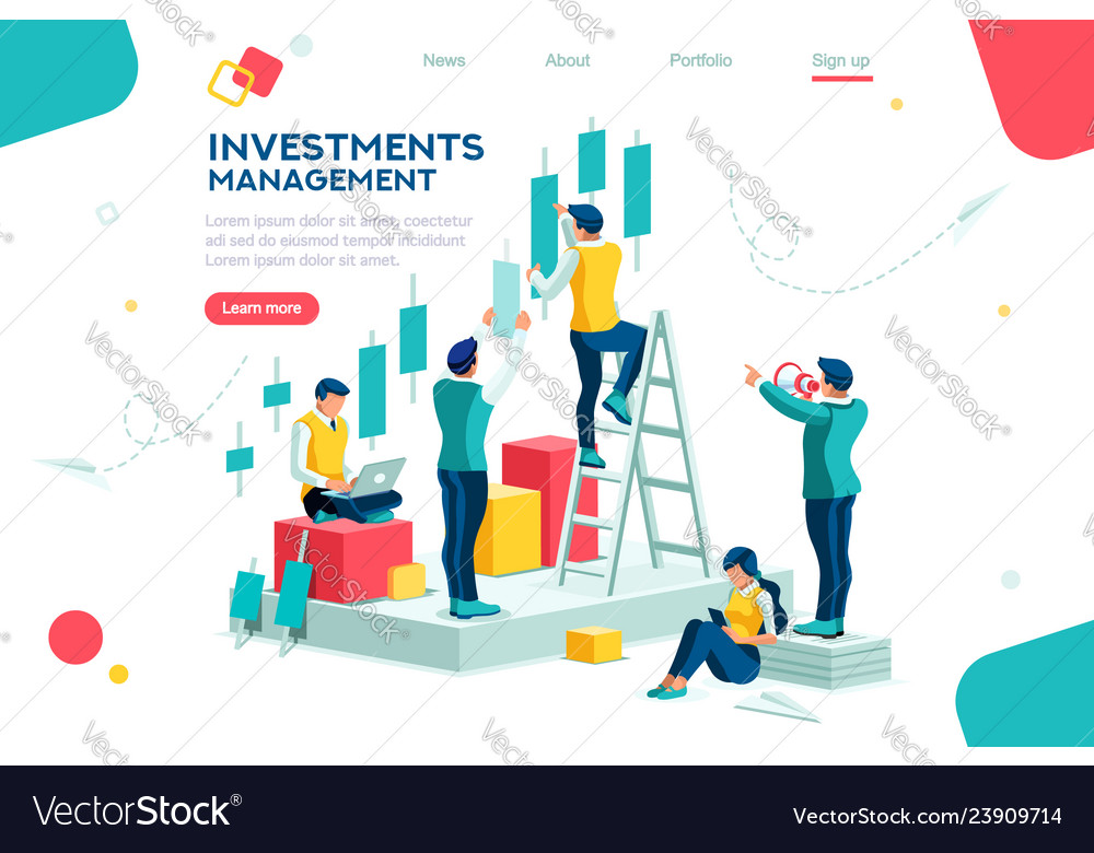 Finance progress concept Royalty Free Vector Image