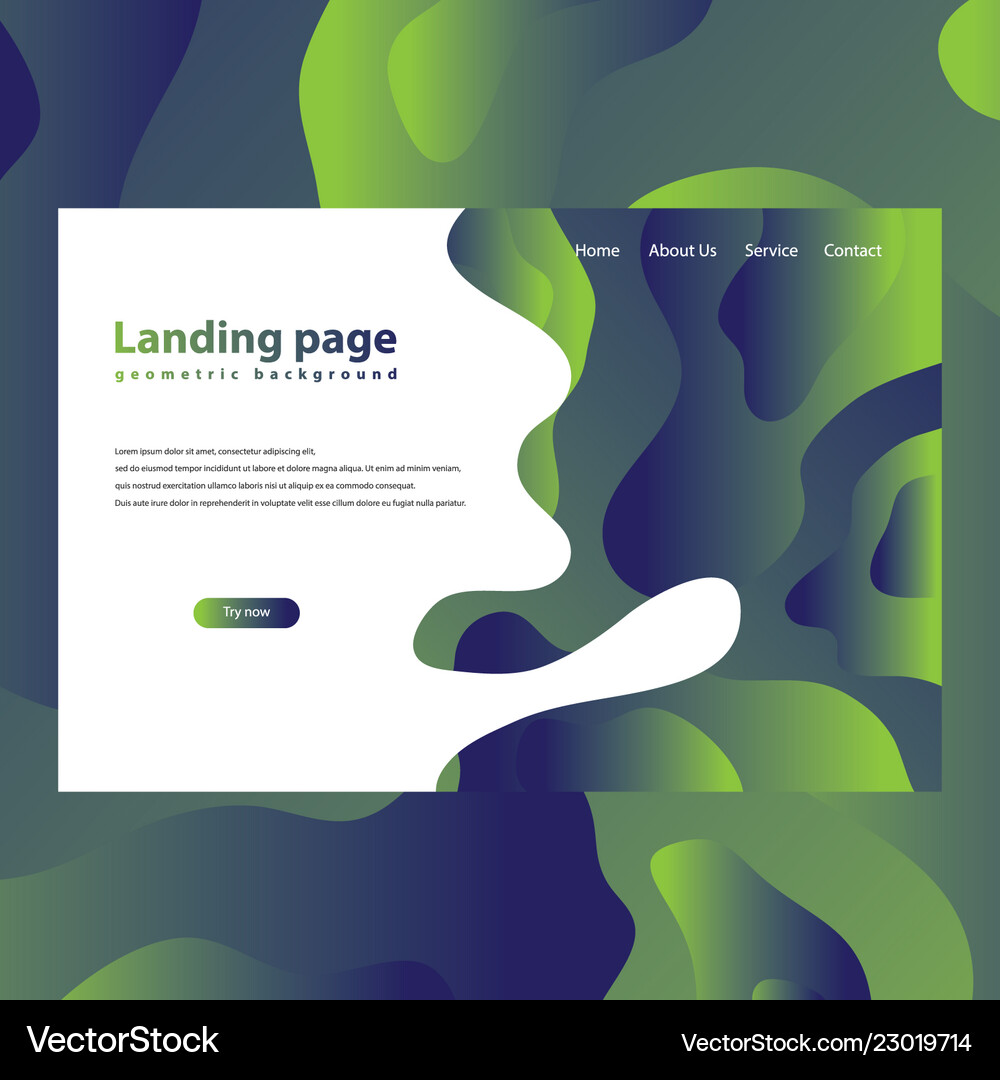 Modern trendy landing page and background Vector Image