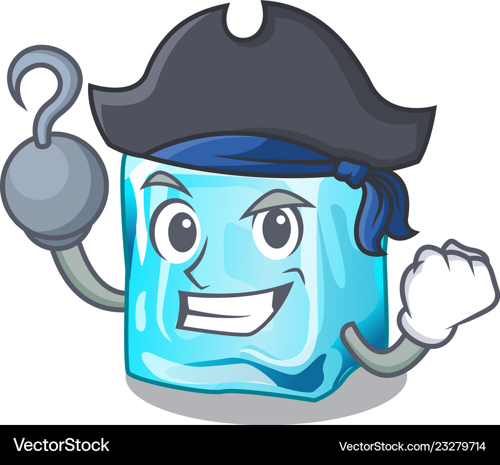 Pirate ice cubes shape on cartoon Royalty Free Vector Image