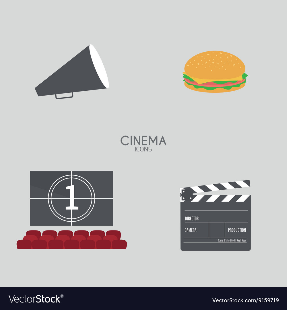 Abstract cinema objects Royalty Free Vector Image