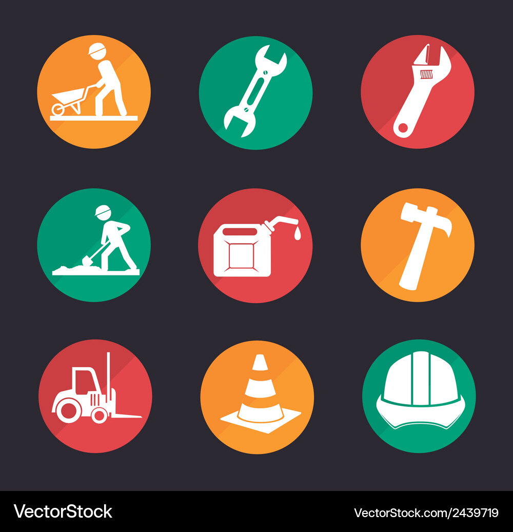 Construction design over dark background Vector Image