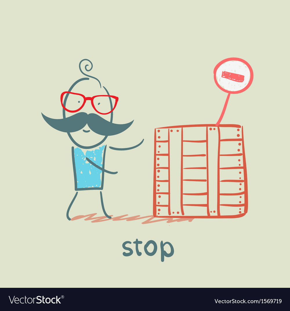 Stop Royalty Free Vector Image - VectorStock