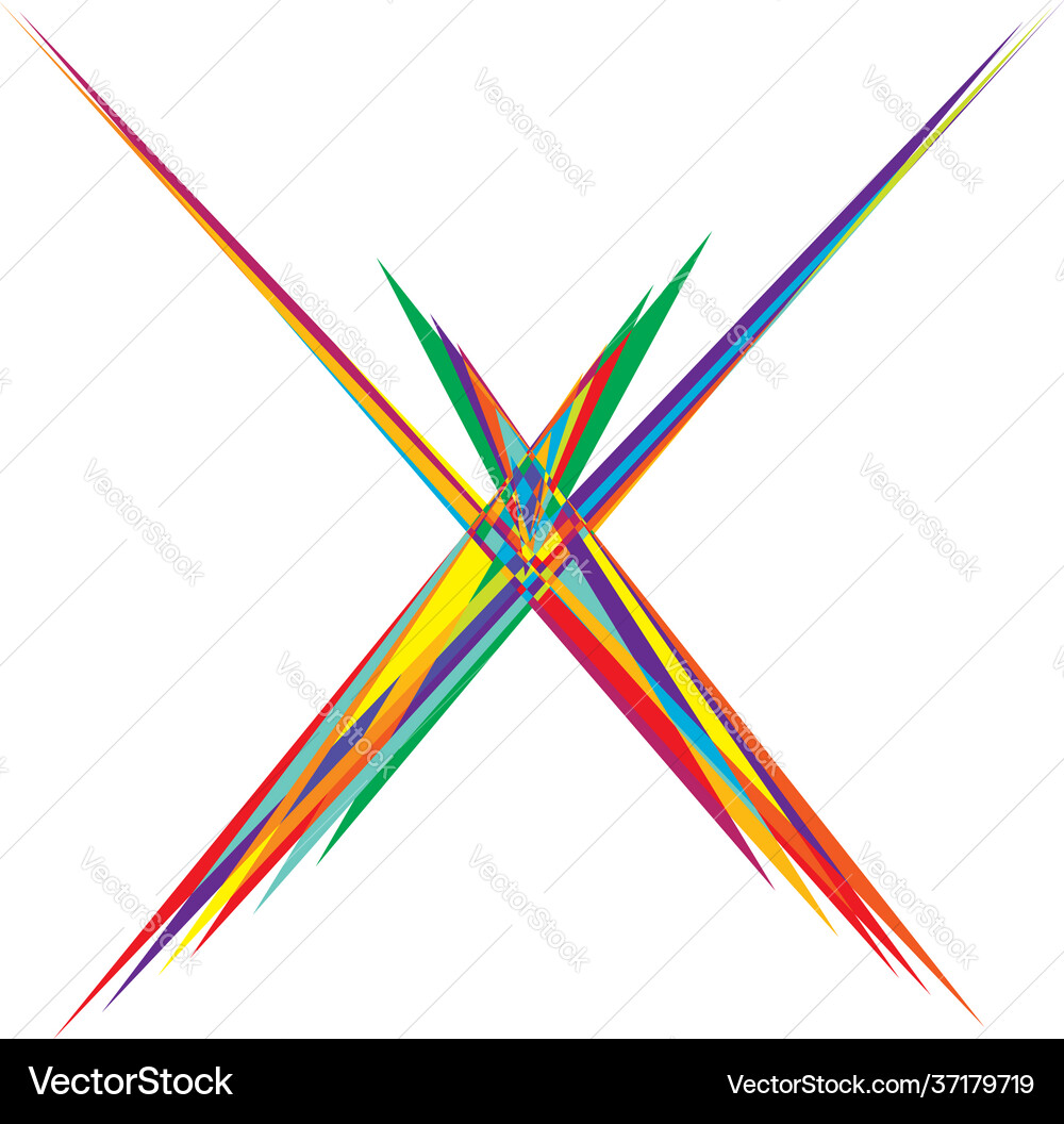 Vivid vibrant abstract geometric angular edgy art Vector Image