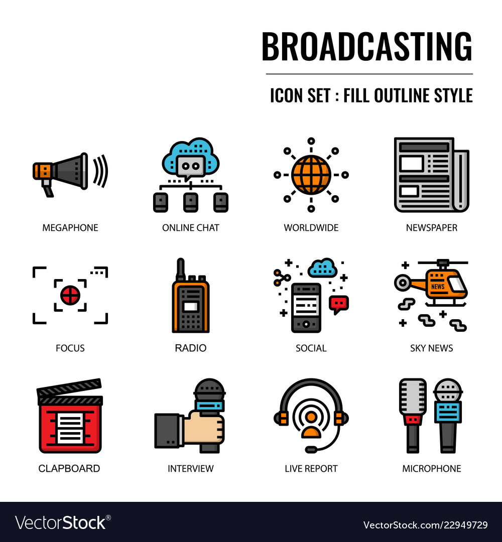 Broadcasting Royalty Free Vector Image - VectorStock