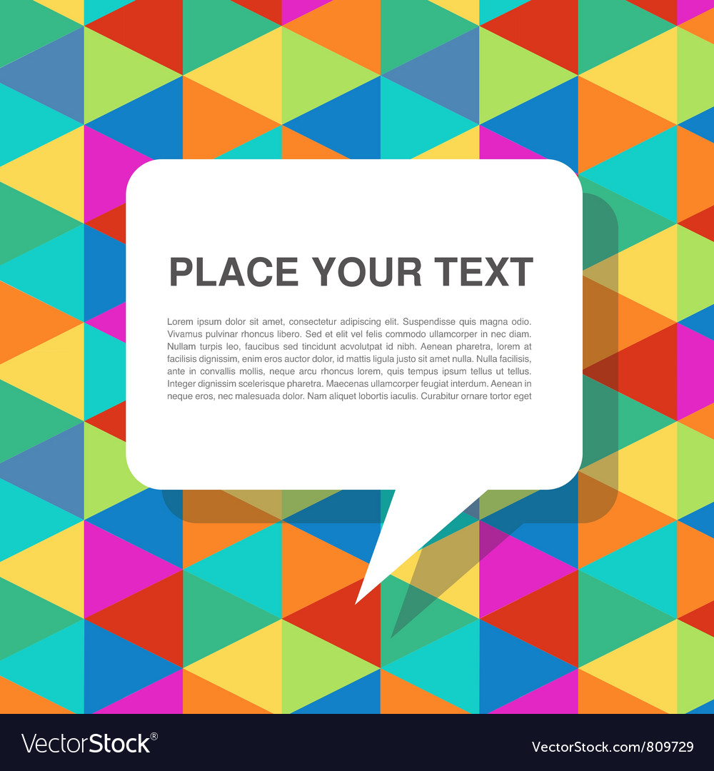 Colorful abstract template with speech bubbles Vector Image