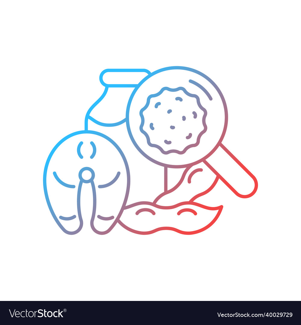 Food Allergen Testing Gradient Linear Icon Vector Image