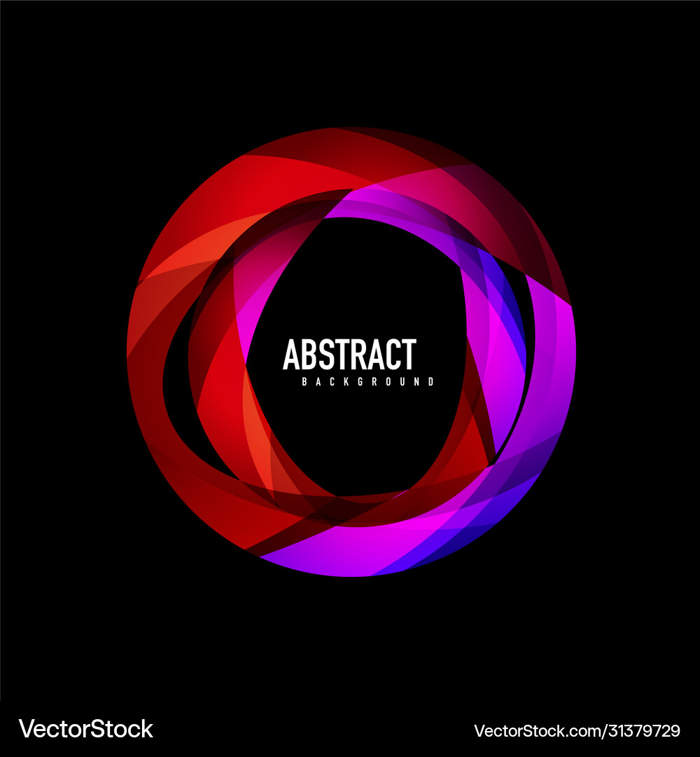 Geometric logo template flowing waves with text Vector Image