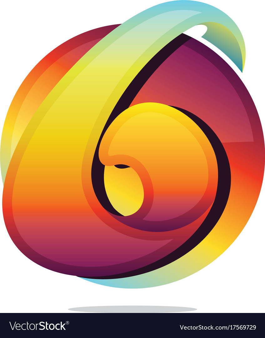 Number six Royalty Free Vector Image - VectorStock