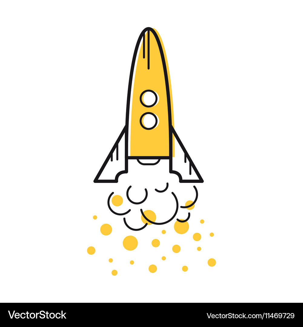 Rocket Launch Icon Royalty Free Vector Image - VectorStock