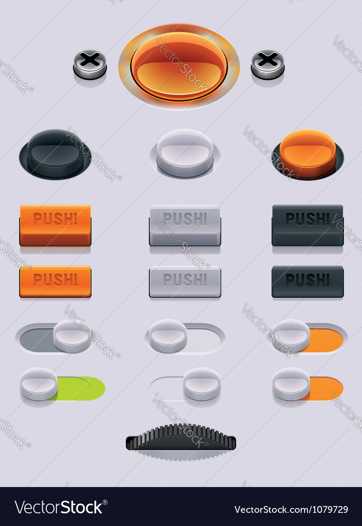 Ui dials set Royalty Free Vector Image - VectorStock