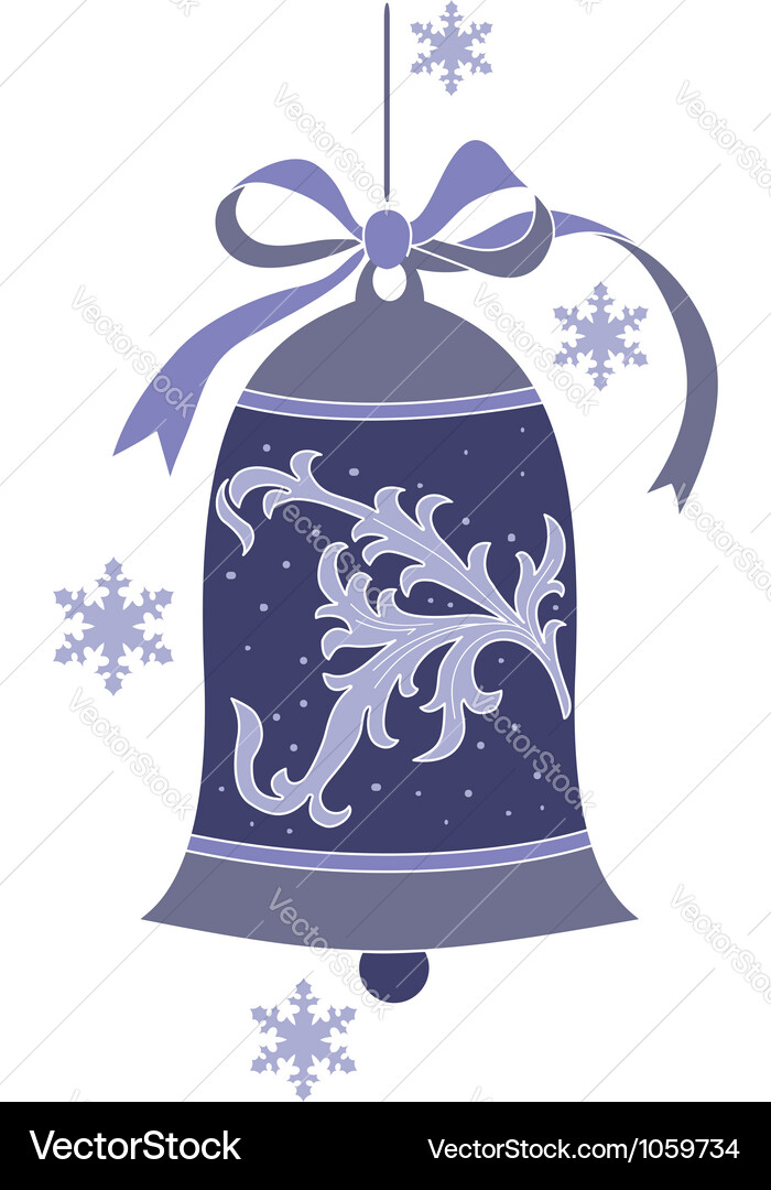 Christmas bell Royalty Free Vector Image - VectorStock