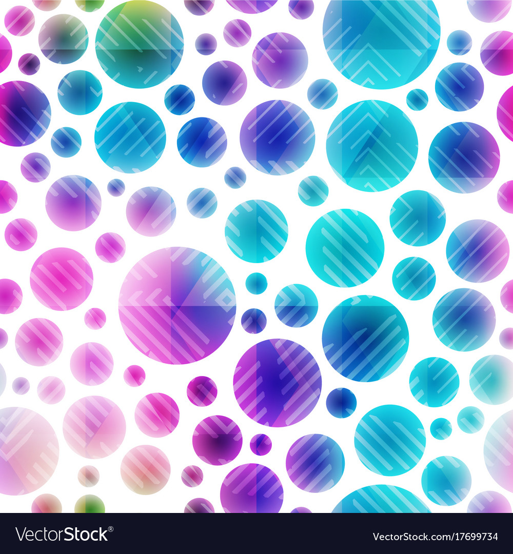 Colored circle seamless pattern Royalty Free Vector Image