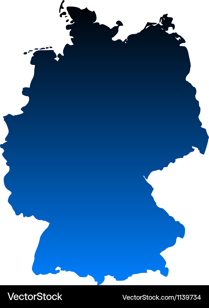 Detailed Map of Germany Royalty Free Vector Image