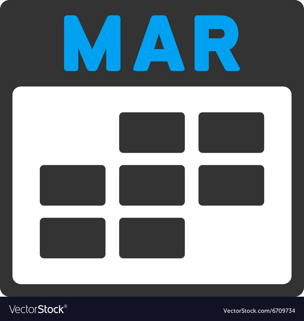 March flat icon Royalty Free Vector Image - VectorStock
