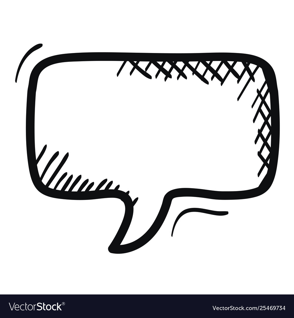 Speech bubble message drawing Royalty Free Vector Image