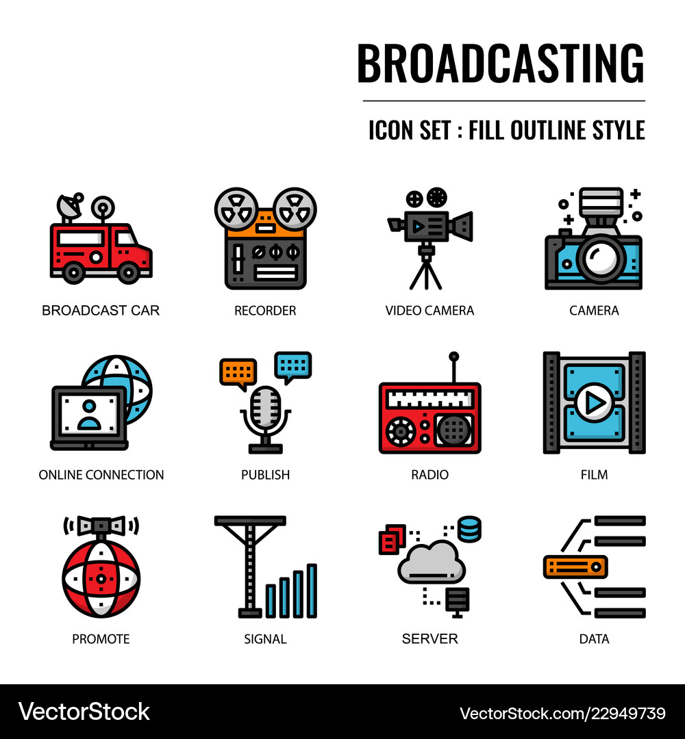 Broadcasting Royalty Free Vector Image - VectorStock