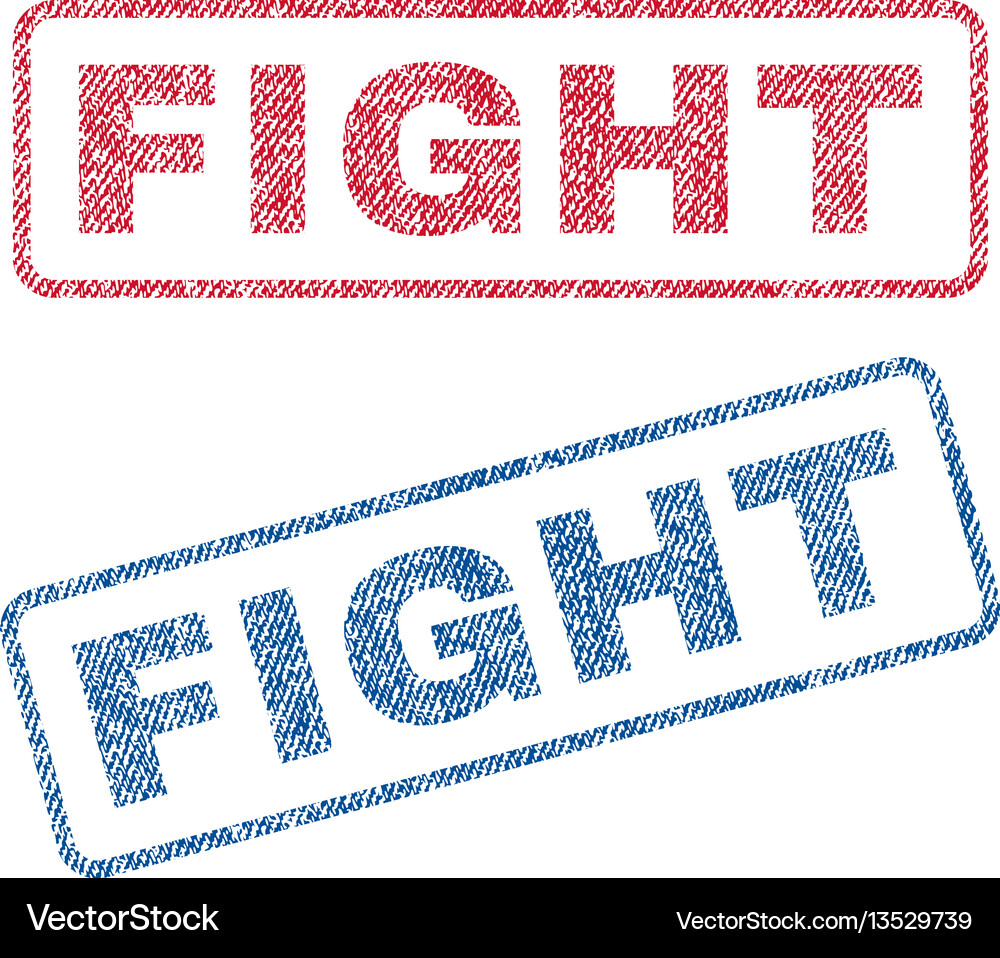 Fight textile stamps Royalty Free Vector Image