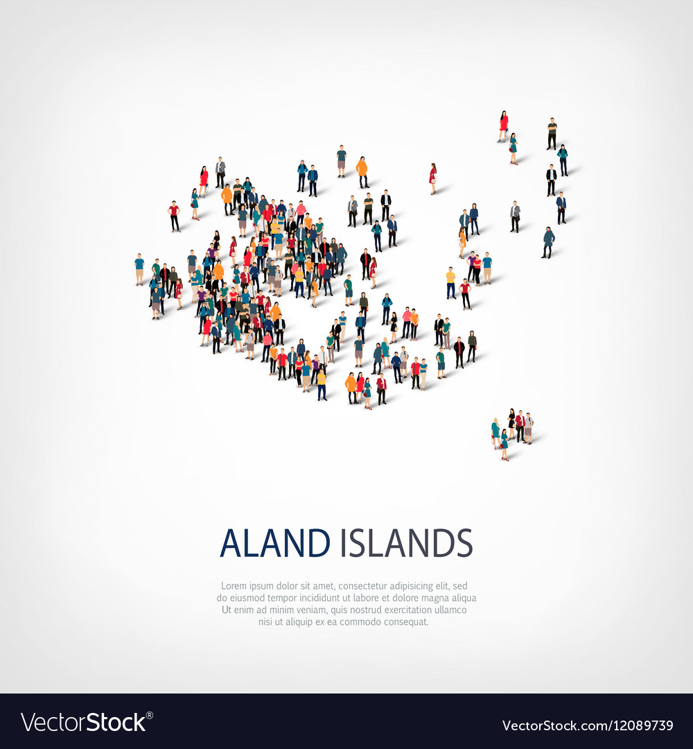 People map country Aland Islands Royalty Free Vector Image People map country Aland Islands Royalty Free Vector Image