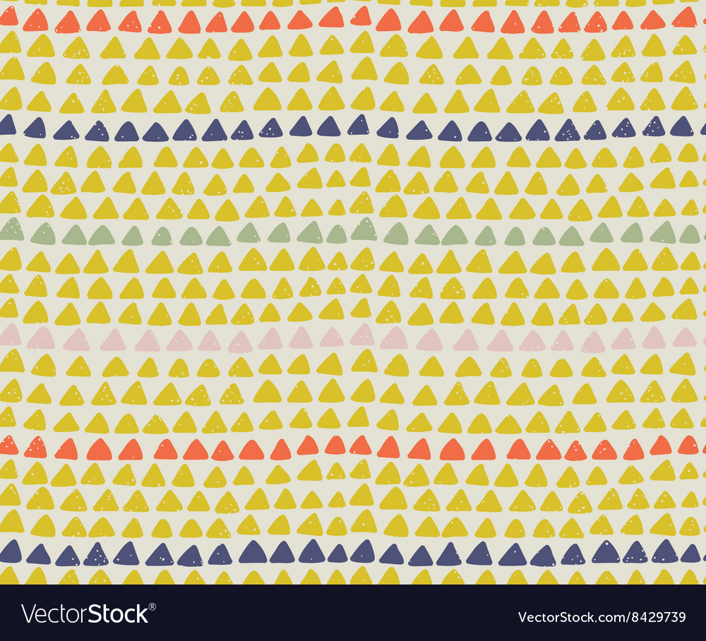 Seamless hand drawn triangle pattern Royalty Free Vector