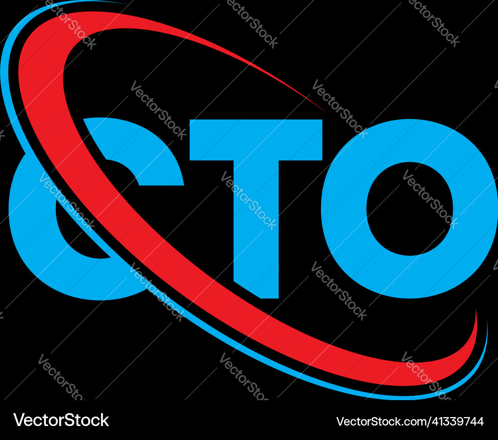 Cto logo letter letter logo design Royalty Free Vector Image
