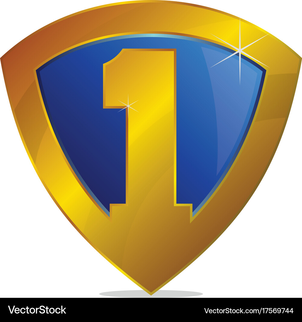 One shield Royalty Free Vector Image - VectorStock