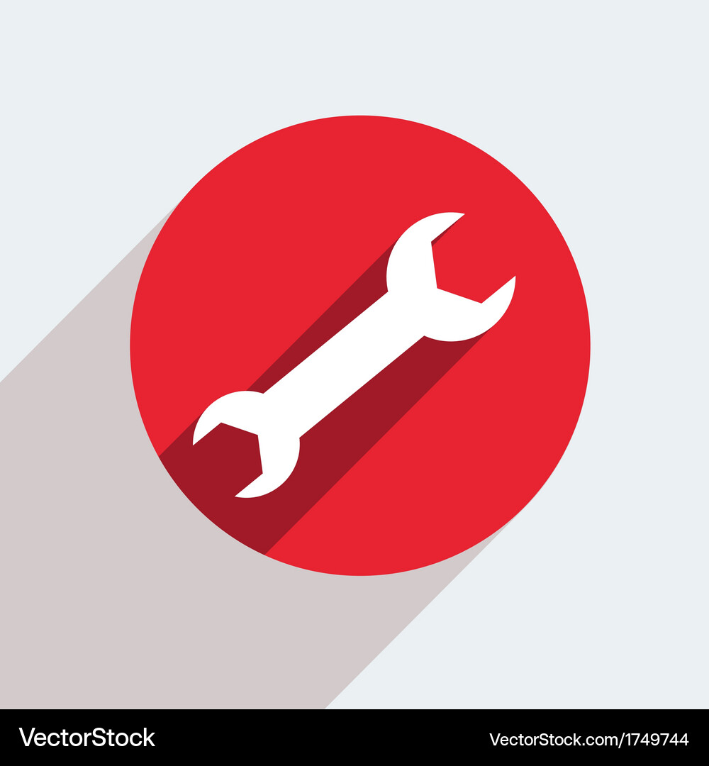 Red circle icon on gray background Eps10 Vector Image