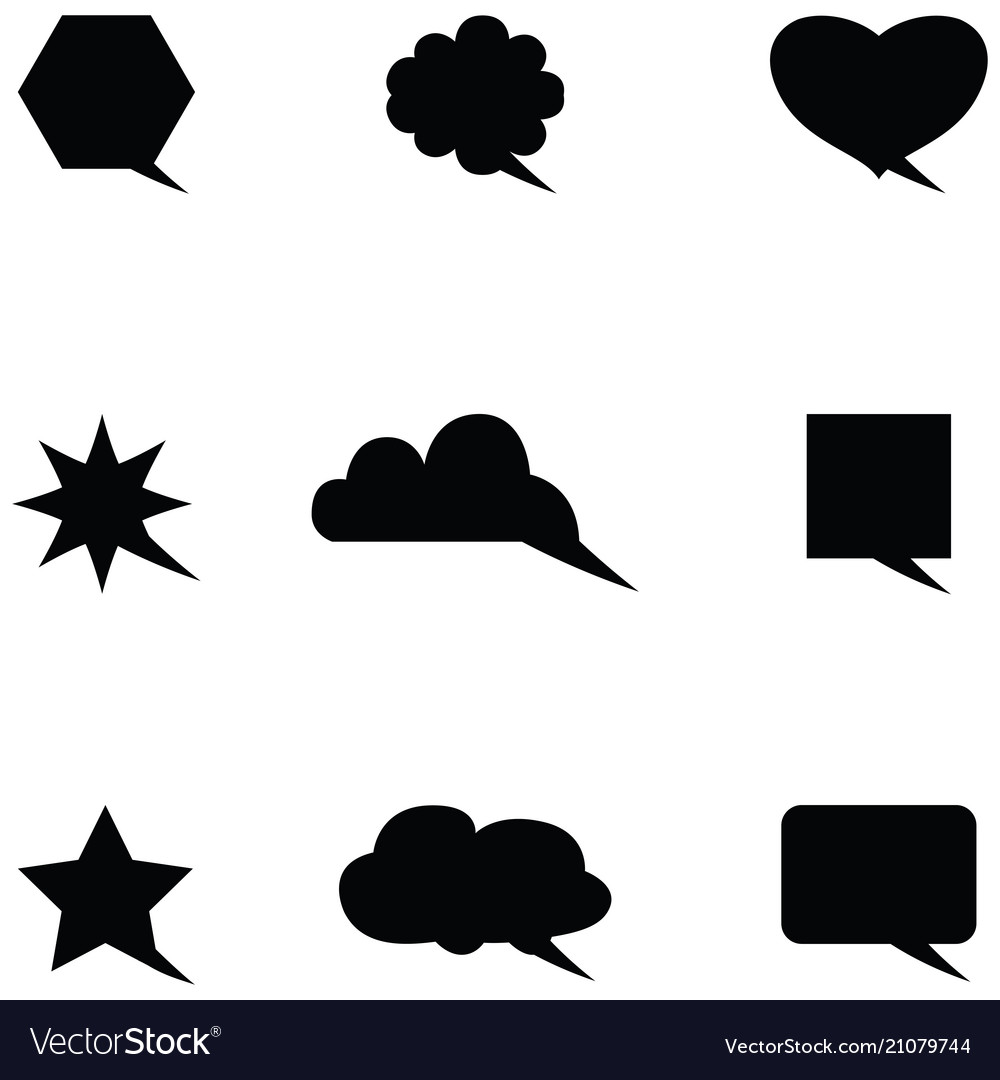 Speech bubble icon set Royalty Free Vector Image Speech bubble icon set Royalty Free Vector Image