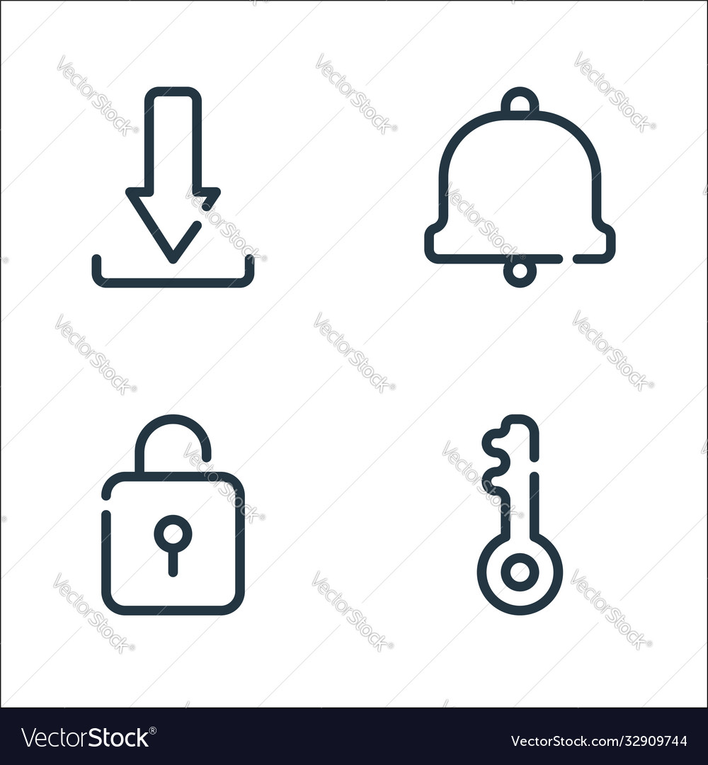 Ui master line icons linear set quality line set Vector Image