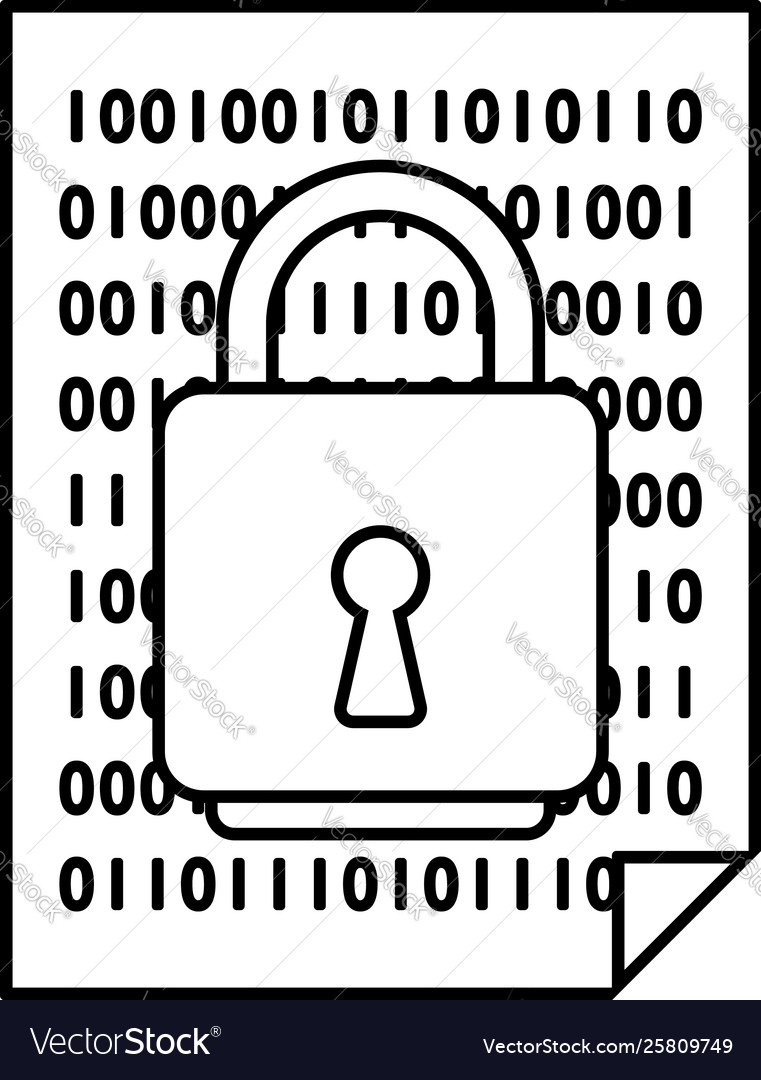 Data security icon Royalty Free Vector Image - VectorStock