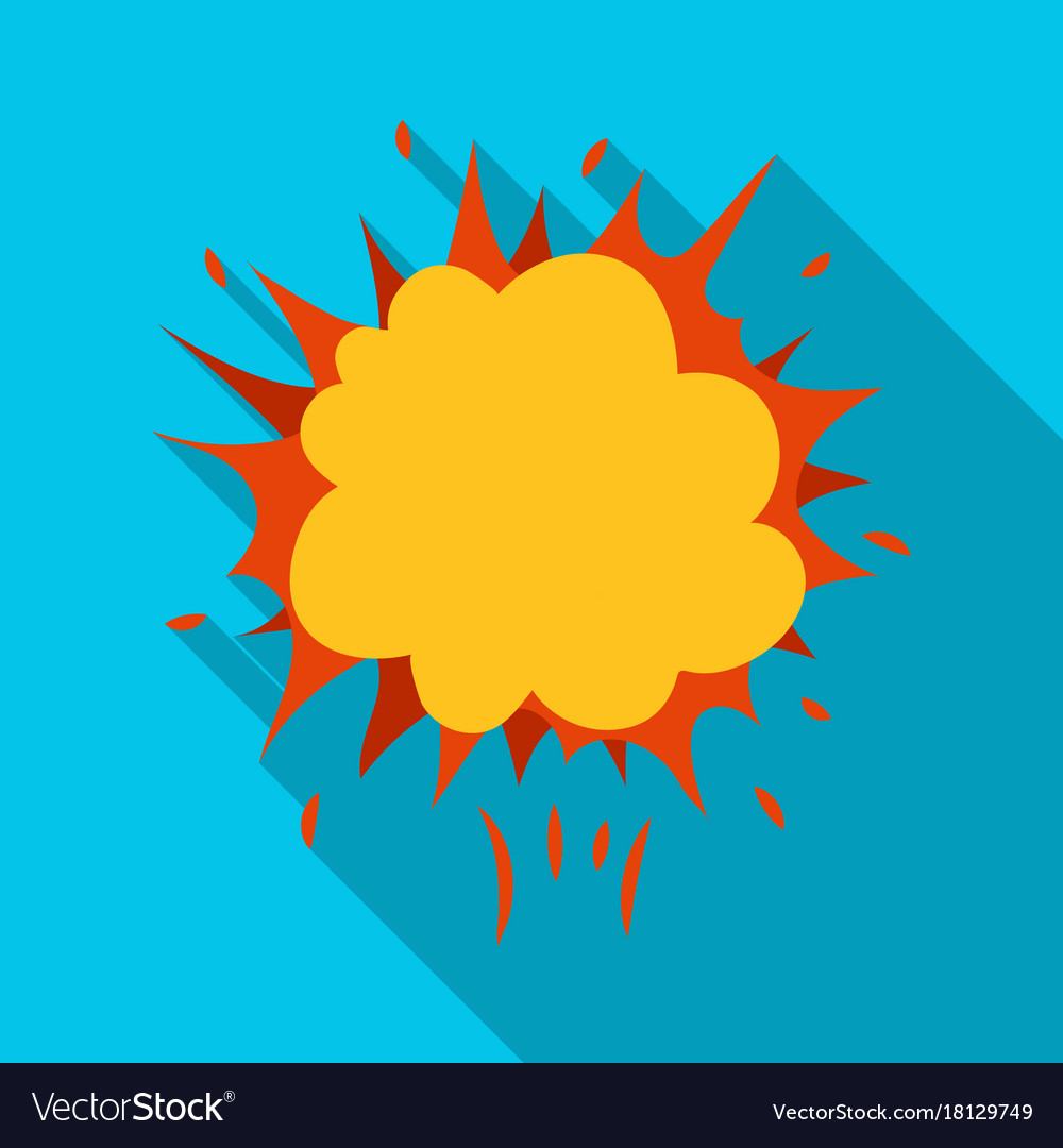 Explosion single icon in flat styleexplosion Vector Image