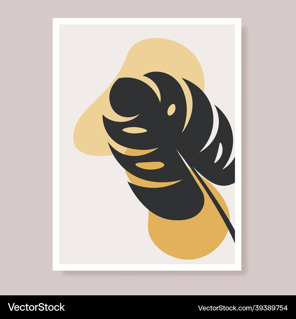 Abstract contemporary flower minimal modern Vector Image
