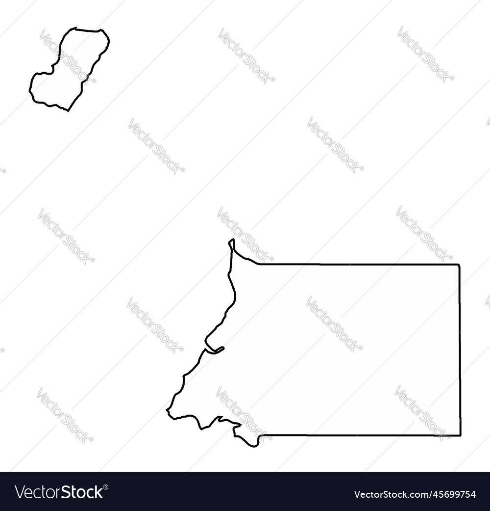 Equatorial guinea silhouette outline map Vector Image Equatorial guinea silhouette outline map Vector Image
