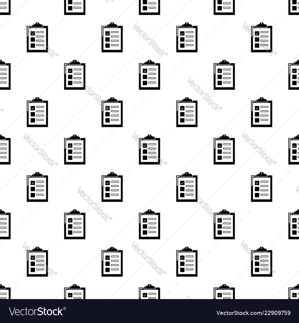Checklist pattern seamless Royalty Free Vector Image
