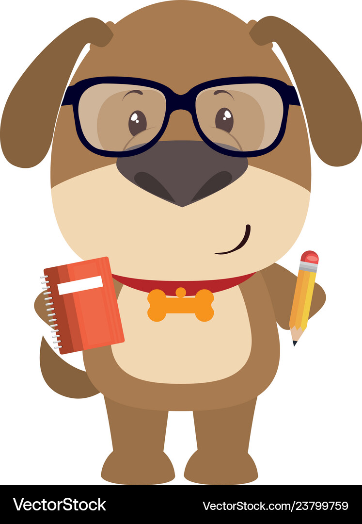 Cute little dog character Royalty Free Vector Image