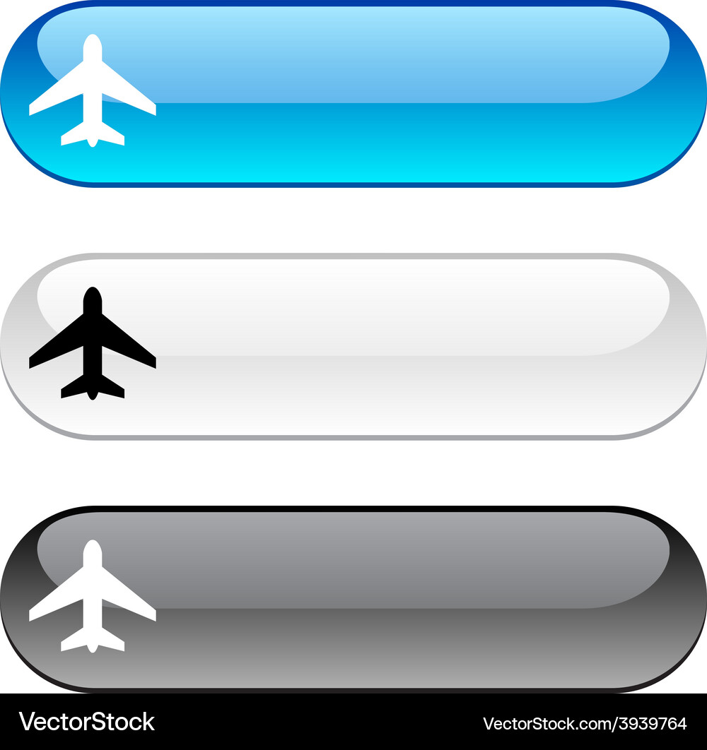 Aircraft button Royalty Free Vector Image - VectorStock