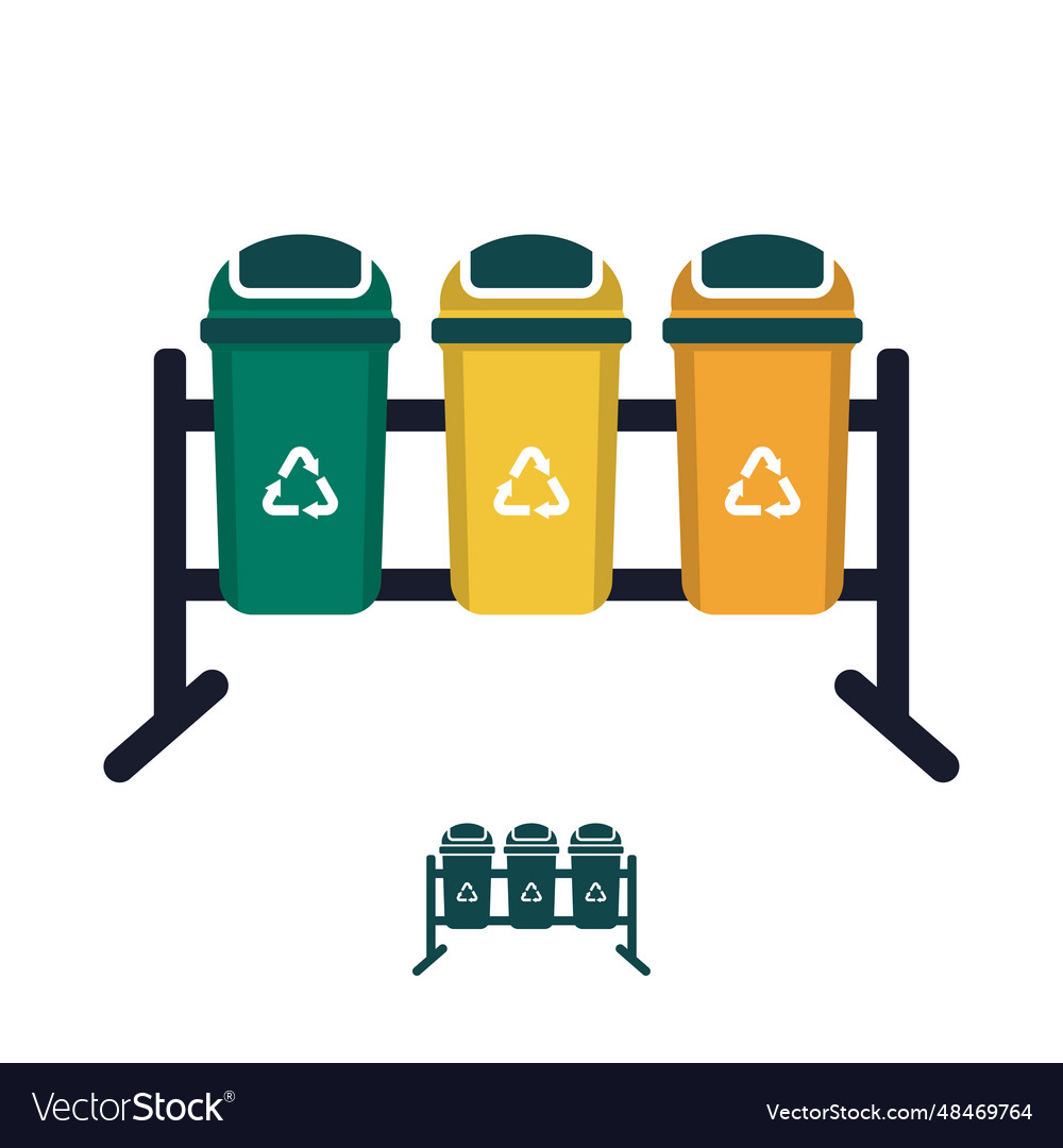 Colorful Recycle Bins Royalty Free Vector Image