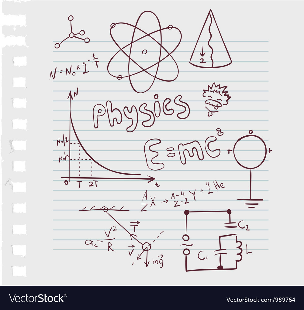 Physics paper Royalty Free Vector Image - VectorStock